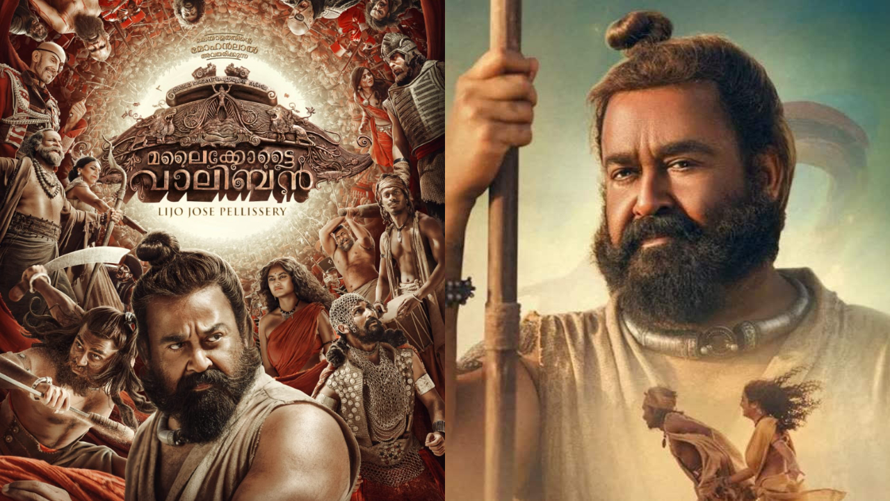 Mohanlal unveils new poster for 'Malaikottai Vaaliban'